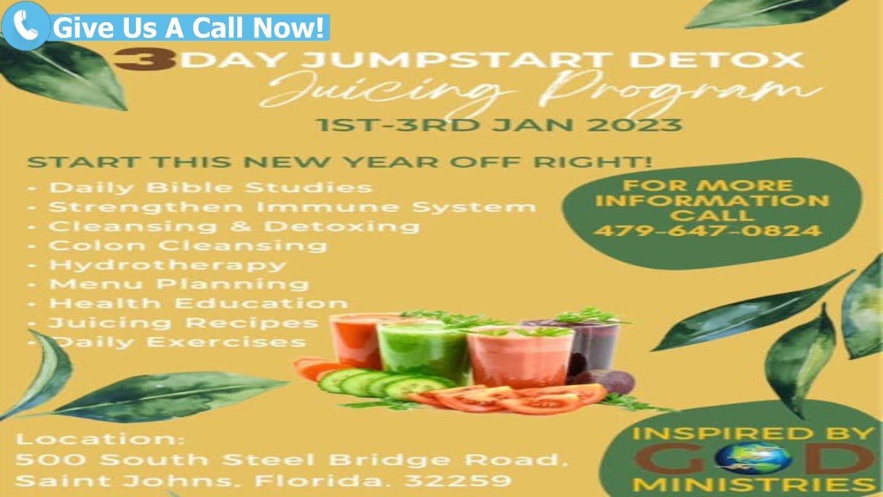 3 Day Detox Challenge St Johns Florida - Inspired By God Ministries